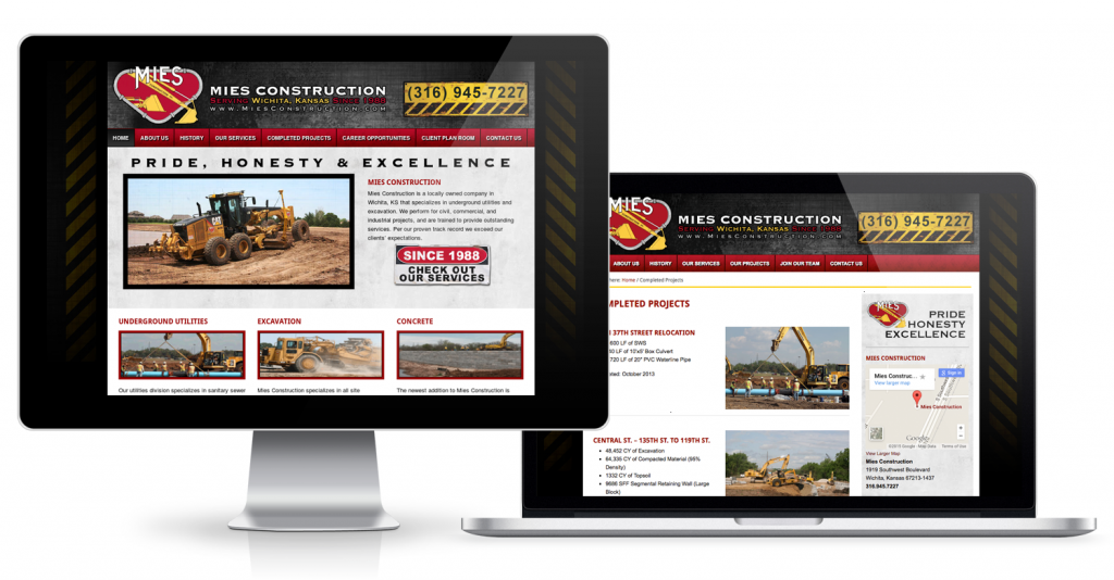 Mies Construction Website - Wichita Web Design | Wichita Design Company